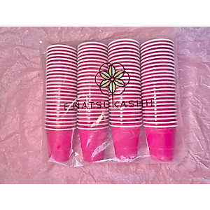 100 Pack 2oz Pink Plastic Shot Cups, Mini Cups for Birthday, Bachelorette Party, Hot Pink Party Cups, Bachelorette Party Cups, Disposable Shot Cups, Baby shower, Tasting Jello Shots, Engagement Party