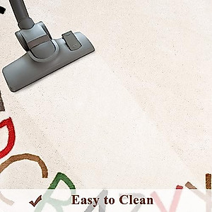 Topotdor Rainbow Round Kids Play Rug,Upside Down Alphabet Nursery Rug Extra Large Soft Crawling Play Mat for Children Toddlers Bedroom (47 inch, Multi Color)