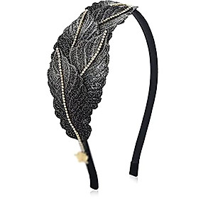 XBWEI Hair Hoop Head Hoop Hairpin Leaf Insert Drill Hair Accessories Show Face Small Hair Hoop Face Wash Hair Accessories