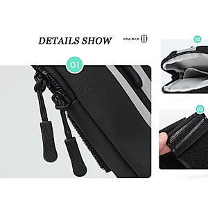 UMILAKE Phone Holder for Running for Women Men Waterproof Small Arm Bands Arm Band for Phone for Running Use for Running Hiking and Biking Arm Bands with Card/Key Bag/Earphone (Black)