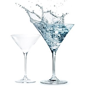 K BASIX Unbreakable Martini Glasses Set of 2 Reusable Plastic 10oz (300mL) Perfect for Cocktail Whiskey Margarita Glassware for Home Bar Martini Glass Birthday & Martini Set