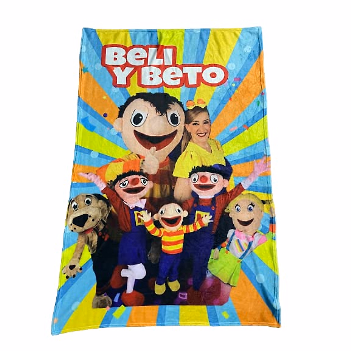 Genérico Bely Y Beto Show Kids Blanket Soft Fleece Fabric Rest Thin Blanket Measure 160 x 110 cm (Yellow)