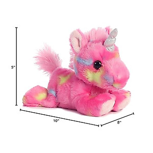 Aurora® Vibrant Bright Fancies™ Jellyroll Unicorn™ Stuffed Animal - Eye-Catching Fun - Delightful Cuddles - Pink 7 Inches