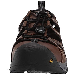 KEEN Utility Men's Atlanta 2 Cooler Plus Low Steel Toe Slip On Non Slip Work Shoes, Cascade Brown/Black, 9 Medium US