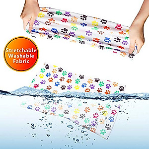 Pink Carousel Fabric Book Covers with Ribbon Bookmarks. Stretchable, Washable, Reusable Book Protectors for Medium to Large Hard Cover Schoolbooks and Textbooks. Fit Books 6" X 9" - 9” X 11."