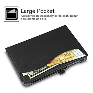 Fintie Case for Asus ZenPad 3S 10 Z500M / Z10 ZT500KL - Multi-Angle Viewing Folio Stand Cover with Pocket for ZenPad 3S 10 / Verizon Z10 9.7-Inch Tablet (Black)