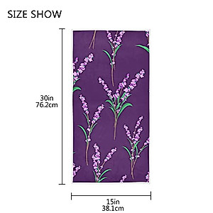 Lavender Purple Hand Towels for Bathroom Ultra Soft Absorbent 15 x 30 Inch - Lavender Purple Small Bath Towel Guest Towels Wingertip Towels for Kitchen, Hotel, Gym and Spa