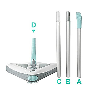 Zippi Sweeper, Powerful and Lightweight Sweeper, Perfect for Carpet Hardwood and Tile, Triangular Design Allows for Sweeping in Corners