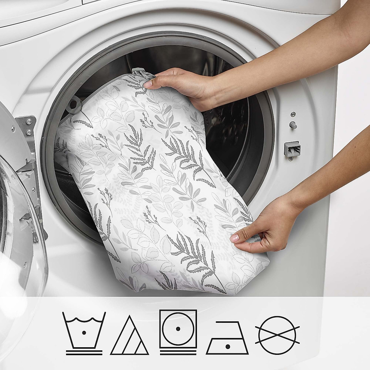 Boppy Nursing Cover for Breastfeeding | Gray Fern | Apron Style with Compact Integrated Storage Pocket | Neckline to See Baby While Feeding for Nursing Mother