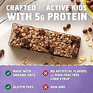 CLIF Kid Zbar Protein - Chocolate Chip - Crispy Whole Grain Snack Bars - Made with Organic Oats - Non-GMO - 5g Protein - 1.27 oz. (15 Pack)