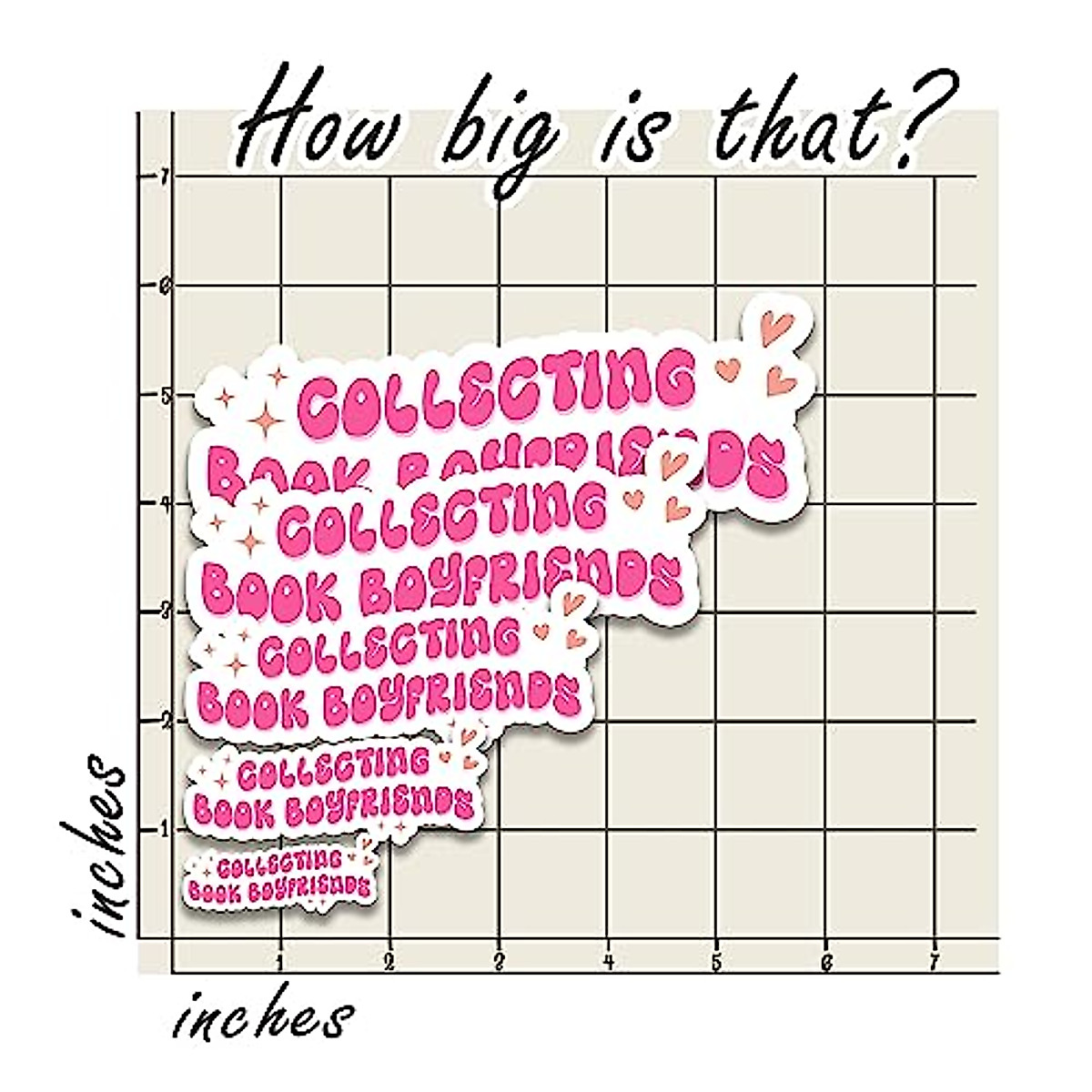 Miraki Collecting Books Boyfriends Stickers, Bookish Stickers, Book Lover Stickers, Water Assitant Die-Cut Vinyl Stickers Decals for Laptop Phone Kindle Journal Water Bottles, Stickers