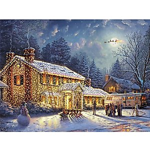 Ceaco - Thomas Kinkade - Holiday Movies - National Lampoons Xmas Vacation - 300 Piece Jigsaw Puzzle