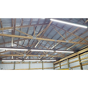 TRLIFE 8FT LED Light Fixtures 72W, 8FT LED Shop Light 5000K Daylight White Dual Side T8 V-Shape Integrated 8 Foot LED Tube Lights(150W Fluorescent Light Equivalent), 8640Lm, Clear Cover (6 Pack)