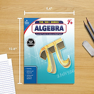 Algebra 1 Workbook, Solving and Graphing Math Equations, for Homeschool or Classroom, Grades 7 and Up (The 100+ Series™)