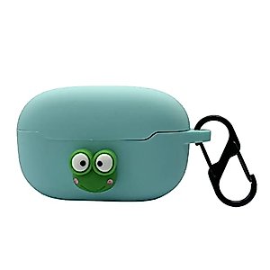 Cute Case for JBL Endurance Race Earbuds;Seadream 3D Cartoon Frog Kawaii Earphones Skin Cover, Protective Carrying Case with Keychain Hook (Frog)