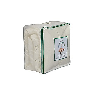 Sleep & Beyond 54 by 76-Inch Washable Wool Mattress Topper, Full, Natural