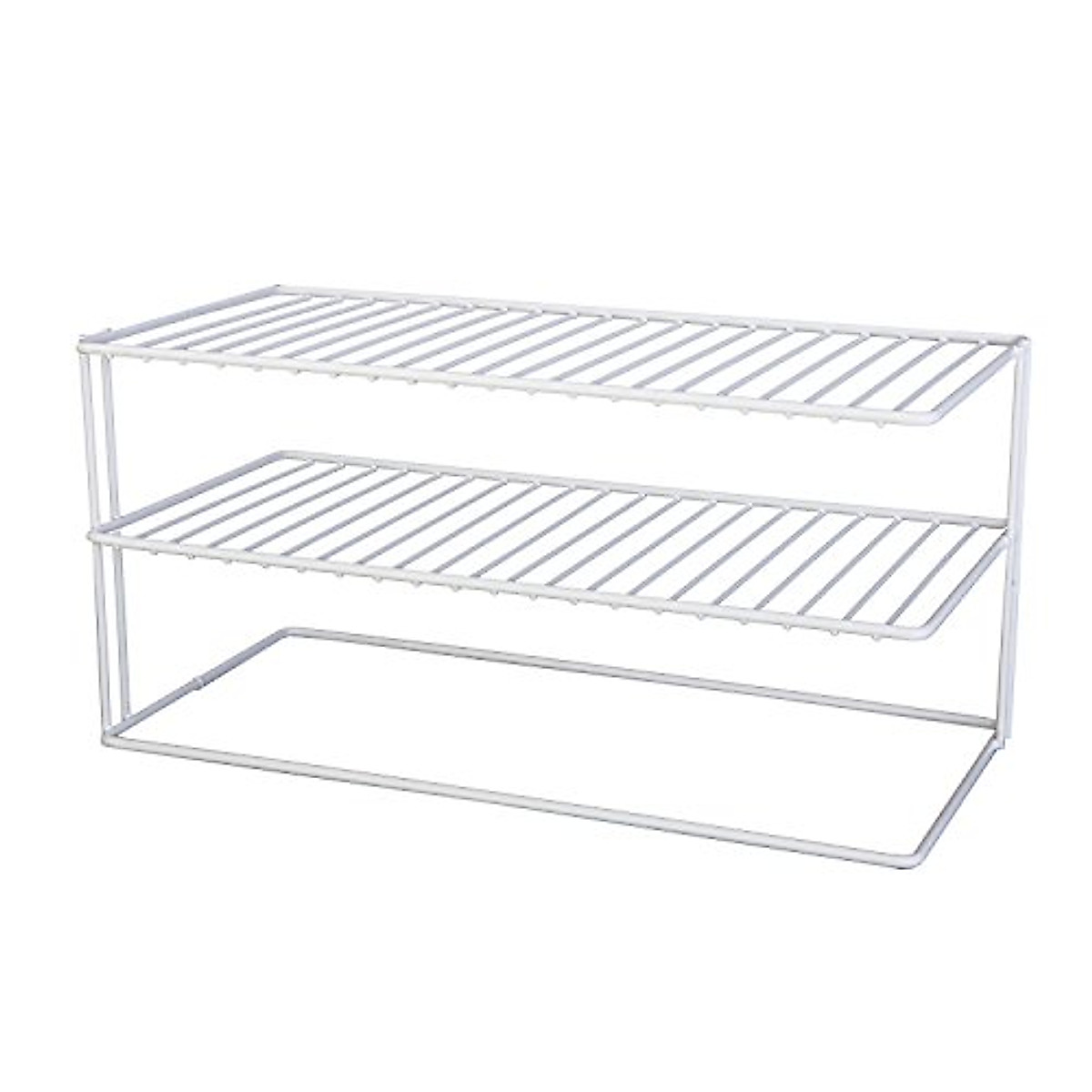 Panacea Grayline 40126, Large Two Shelf Organizer, White