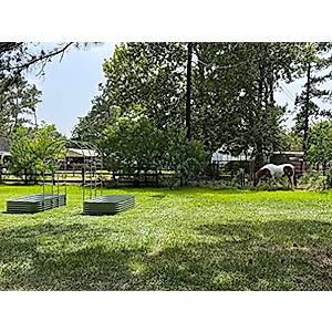 Vego Garden Modular Arched Trellis System Triple Section 6.0' Long Trellis for 2.0' x 8.0' (9 in 1) Garden Bed