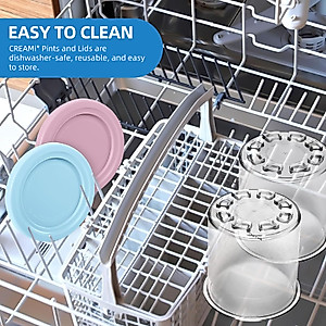 Generic Containers Replacement for Ninja Creami Pints and Lids, 4 Pack Ice Cream Containers with Colorful Lids, Compatible with NC299AMZ & NC300s Series Ice Cream Maker, BPA-Free, Dishwasher Safe