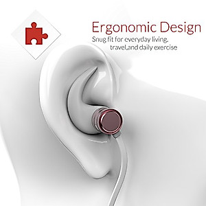 Crave Octane Wireless Bluetooth Earphones, in-Ear Sweat and Water Resistant Stereo Headphones Earbuds with 8 Hour Battery, Magnetic Ends, Built-in Mic - Rose Gold