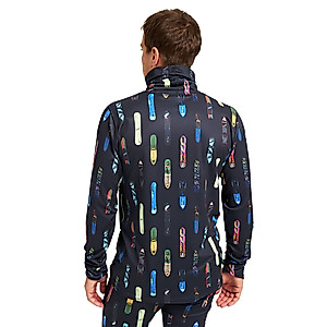 Burton Mens Midweight Long Neck, Gray Heather, Small