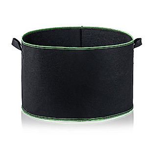 Garden4Ever Grow Bags 6-Pack 20 Gallon Aeration Fabric Pots Container with Handles (6-Pack 20 Gallon, Black/Green 6-Pack)