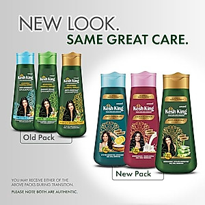 KESH KING Anti Hairfall Shampoo | with Ayurvedic Herbs & Aloe Vera | Provides Healthy Nourished Scalp | for Shiny Smooth Hair | 11.49 Fl Oz/340ml