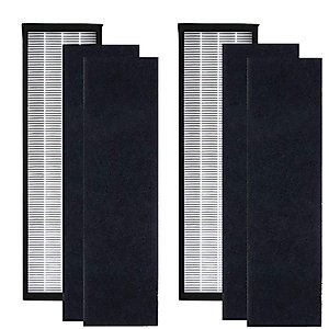BBT BAMBOOST Filter B Replacement Fit for Germguardian Air Purifier FLT4825 Filter-b Models AC4825 AC4300 AC4800 AC4900,AP2200CA,BXAP148(2pcs HEPA True Filters and 4 Pieces Carbon Filters)