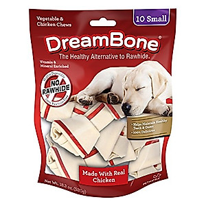 DreamBone Vegetable & Chicken Dog Chews, Rawhide Free, Small, 10-Count (DBC-02029)