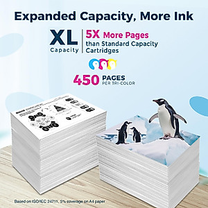 Penguin Remanufactured Printer Ink Cartridge Replacement for HP 65XL,65 XL Used for Hp AMP 100 120 125 130 Deskjet 2622 2624 2652 3732 3752 Envy 5020 5030 (2 Black) Combo Pack