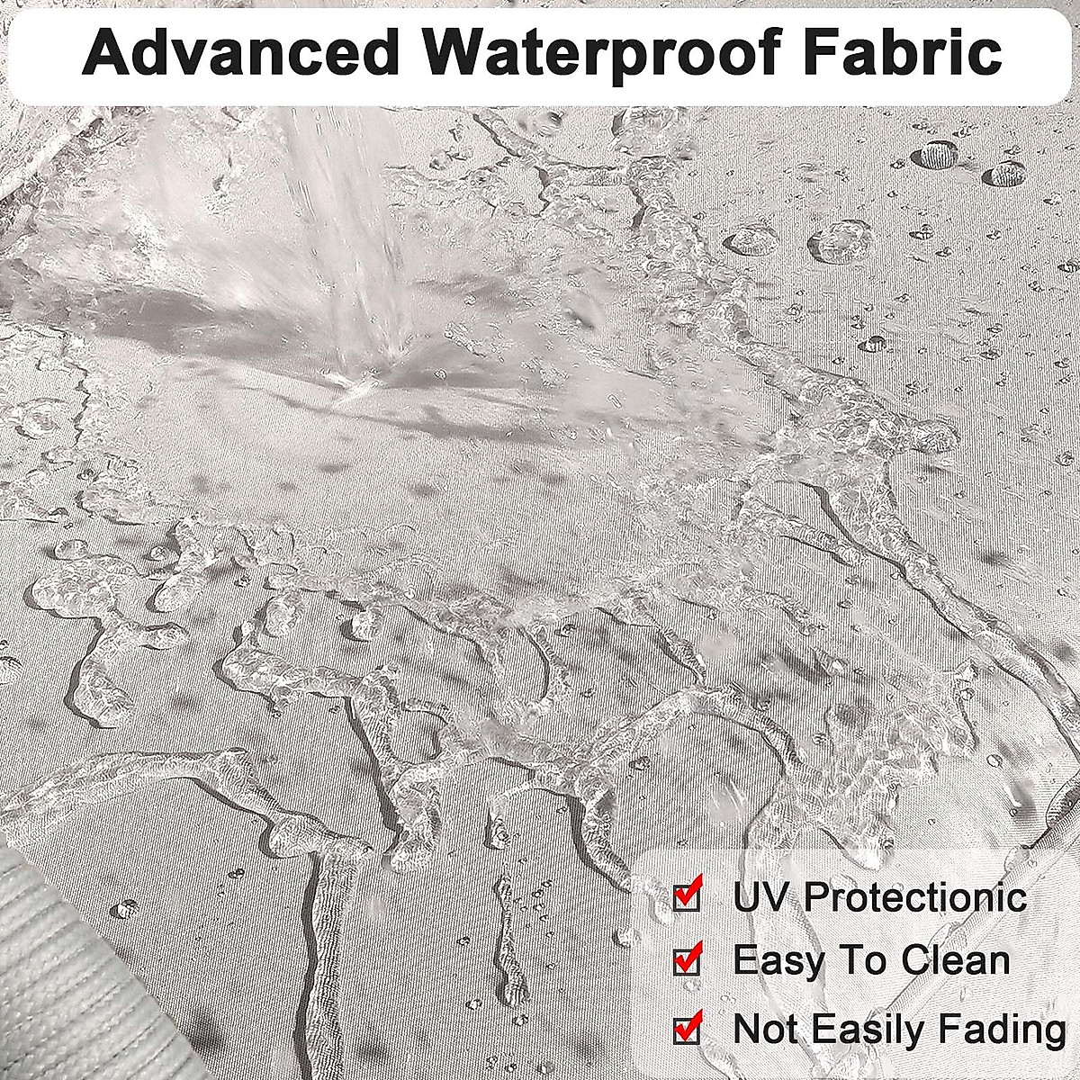 FKSLIFE Outdoor Chair Cushions Set of 2,Patio Chair Cushion Waterproof Outdoor Seat Cushions for Outdoor Furniture Outdoor Seat Cushions with Adjustable Straps (24 * 24 Inches, Light Gray)