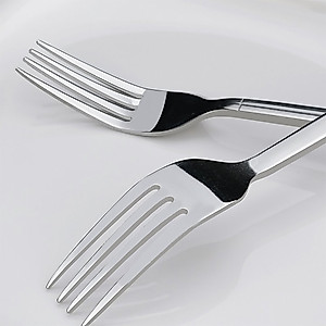 Lesbin 12-Piece Stainless Steel Dinner Forks, 7.97-Inch