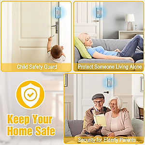 Home Security Door Locks 2 Pack, Metal Door Reinforcement Lock, 3" Withstands 800 lbs of Impact for Inward Swing Doors, Defender Security Door Lock, Prevent Unauthorized Entry (Silver)