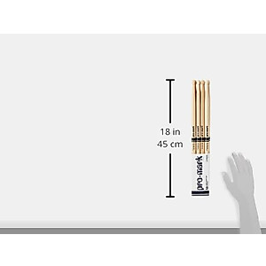 ProMark Classic Attack 5B Shira Kashi Oak Drumsticks, Oval Wood Tip, Buy 3 Pairs Get 1 Free