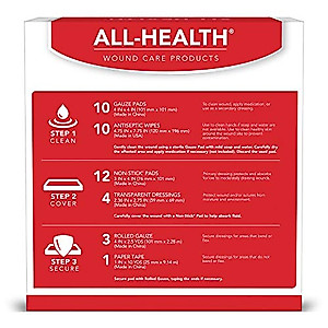 All Health Wound Care Kit, 40 Items | For Small to Medium Sized Wounds