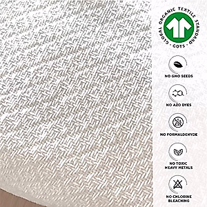 Wild Bloom Organics - 100% Organic Cotton Throw Blanket - 50"x70", GOTS Certified - White, Lightweight, Hypoallergenic