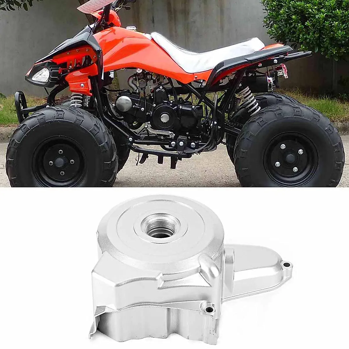 Keenso Motor Engine Cover, Top Mount Starter Motor Engine Cover Case Compatible with PIT Quad Dirt Bike ATV