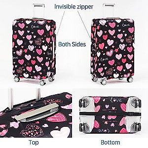 TRAVEL KIN Luggage Covers For Suitcase Tsa Approved,Suitcase Cover Protector Fit 18-32 Inch Luggage