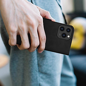 FYY Wallet Case for iPhone 14 Pro Max 6.7", PU Leather iPhone 14 Pro Max Case Wallet with Card Holder, iPhone 14 Promax Wallet Case with Stand and Note Pocket, iPhone 14 Pro Max 5G Leather Case Black