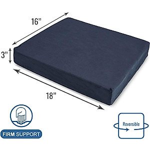 DMI Seat and Chair Cushion for Office Chairs, Wheelchairs, Scooters, Kitchen Chairs or Car Seats, FSA HSA Eligible, for Support and Height while Reducing Stress on Back, Tailbone or Sciatica