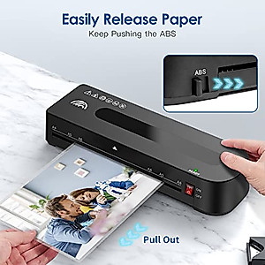 Laminator Machine 9-Inch Lamination with Laminating Sheets 5 in1 Thermal Laminater Personal Portable Laminate for Office Home School Quick Heating