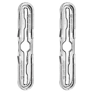 Mic+Tight The Police Mic Clip Portable Radio Mic Clip for Police Uniforms or Tactical Vest Carriers | Black or Clear (2 Pack Clear)