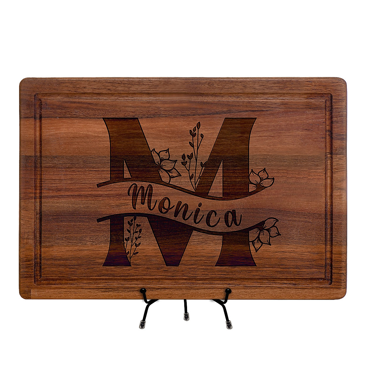 Custom Monogrammed Gifts for Christmas, Personalized Cutting Board, Charcuterie Board, Letter A-Z Engraved, Special Gift for Women, Men, Her, Him, Monogram Letters for Mom, Grandma, Made in USA