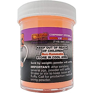 Welch Products 5 x 2oz Pro-Tec Jigs and Lures Powder Paints, Jig Head Fishing Paint, Fishing Lure Paint - High Gloss Powder Coating Paint - Hot Pink, Green & Yellow Chartreuse, Black, Blaze Orange