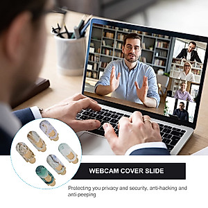 MILISTEN 6Pcs Lens Privacy Cover Smartphone Camera Slide Webcam Slider Cover Tablet Protector Anti- Peeping Covers Phone cam Cover Front Camera Protective Covers Pattern abs Camera Cover b1