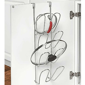 Spectrum Bloom Over the Cabinet Lid Organizer (Chrome) - Storage for Kitchen, Cabinet, Pantry, & Under Sink Organization