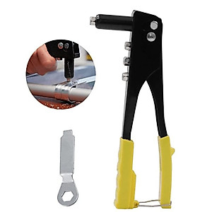YÁSEZ 10 Inch Single Handle Manual Riveter Gifts for DIY Enthusiasts to Car Mechanics Works Great for Fastening Metal Plastic