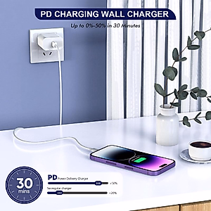 Fast Charger iPhone Cord,Long iPhone Charging Cable [Apple MFi Certified]2Pack PD USB Type C Apple Charger Fast Charging 6FT Apple Cord Lightning Cable for iPhone 14/13/12/11 Pro Max/XR/XS/SE2022/iPad