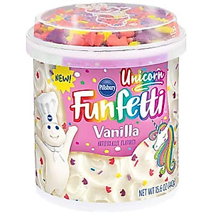 Pillsbury Funfetti Premium Cake & Cupcake Mix with Frosting Bundle (Unicorn Vanilla)