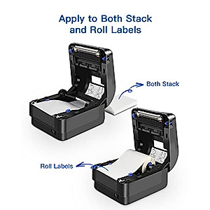 POLONO Label Printer, PL420 4x6 Thermal Printer, High-Speed Shipping Label Printer, Commercial Direct Thermal Printer, 2" Pink Circle Direct Thermal Labels, Self-Adhesive Thermal Stickers Labels